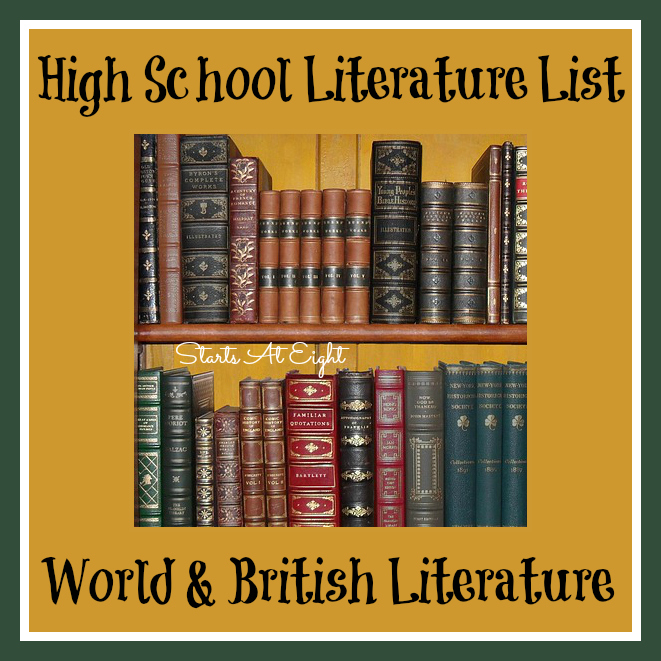 High School Literature List World including British Literature High School Literature List World including British Literature