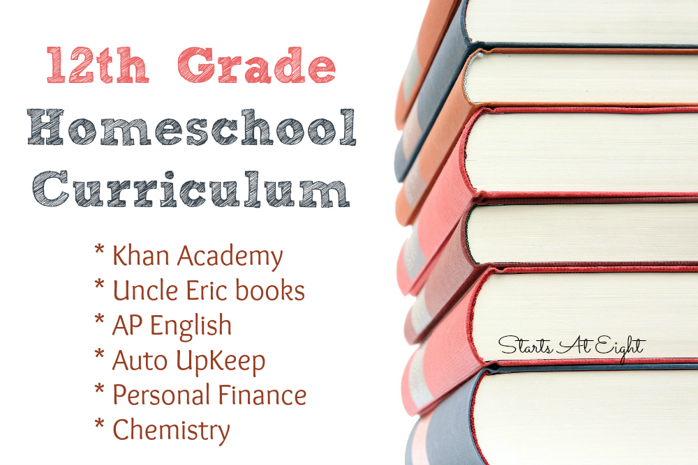 12th Grade Homeschool Curriculum StartsAtEight
